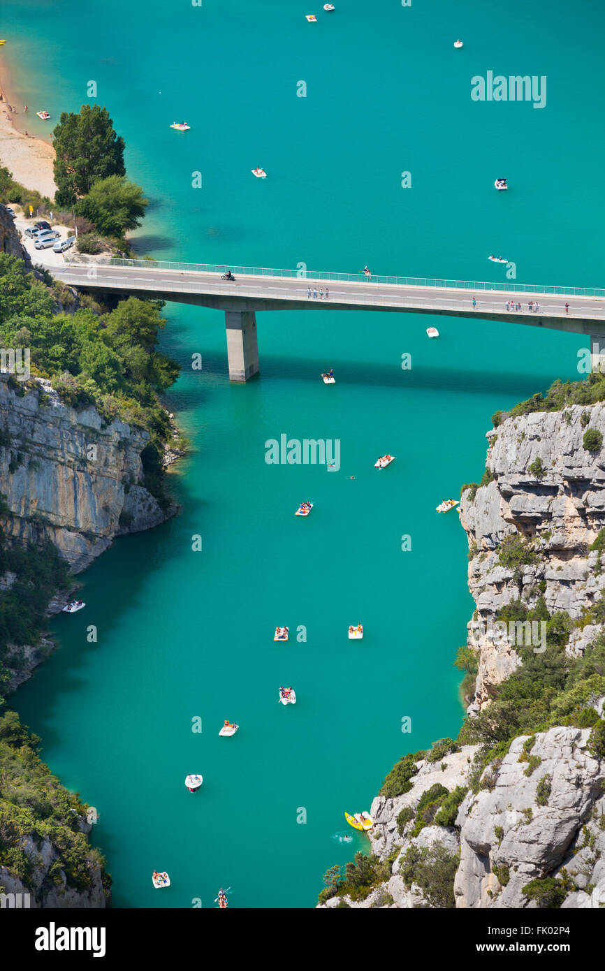 St croix lake and The Verdon gorge, Provence, France. top view Stock ...