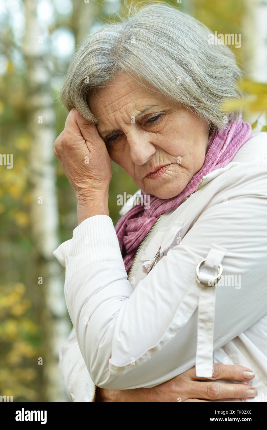 thinking senior woman Stock Photo - Alamy