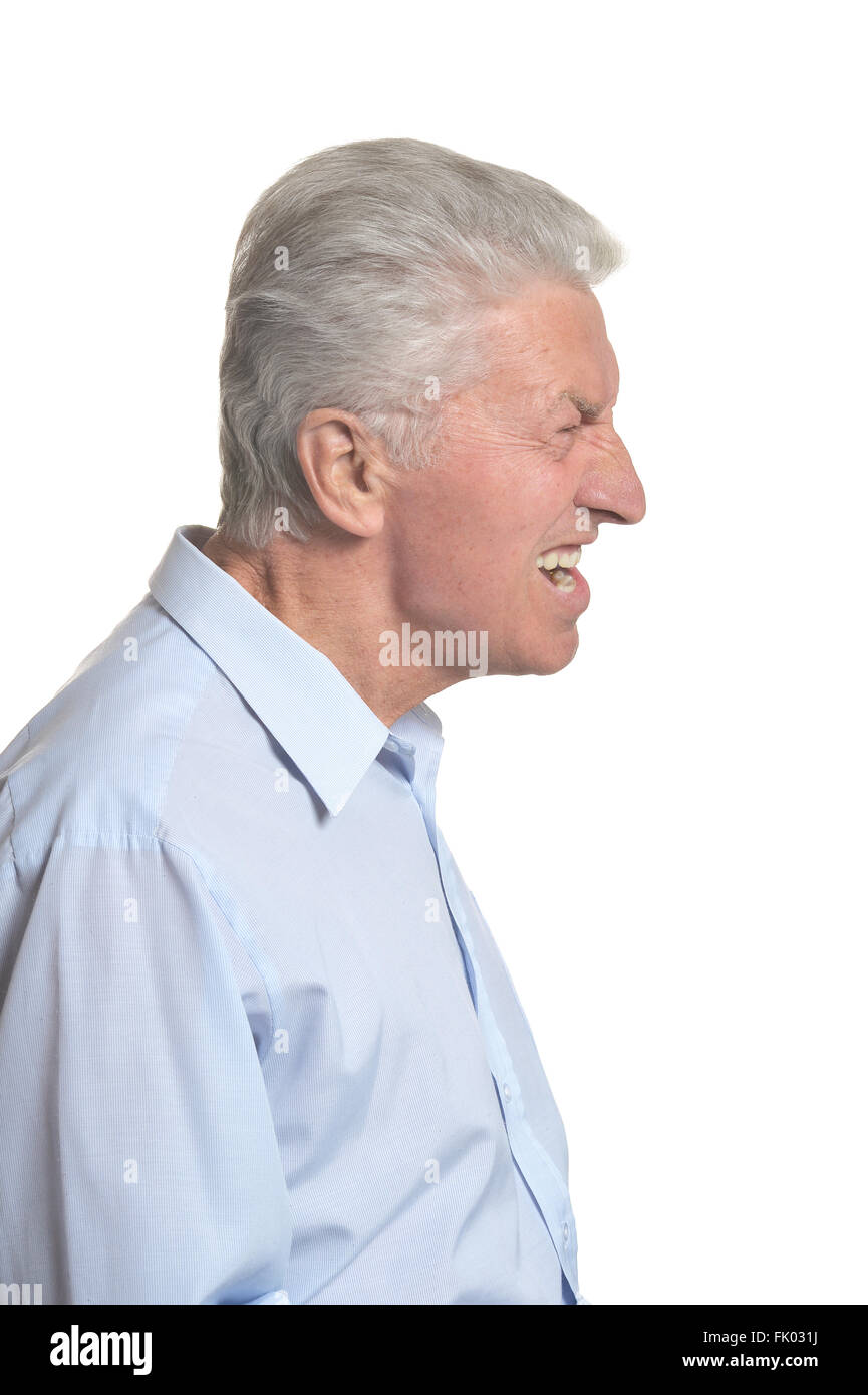 senior angry man Stock Photo - Alamy
