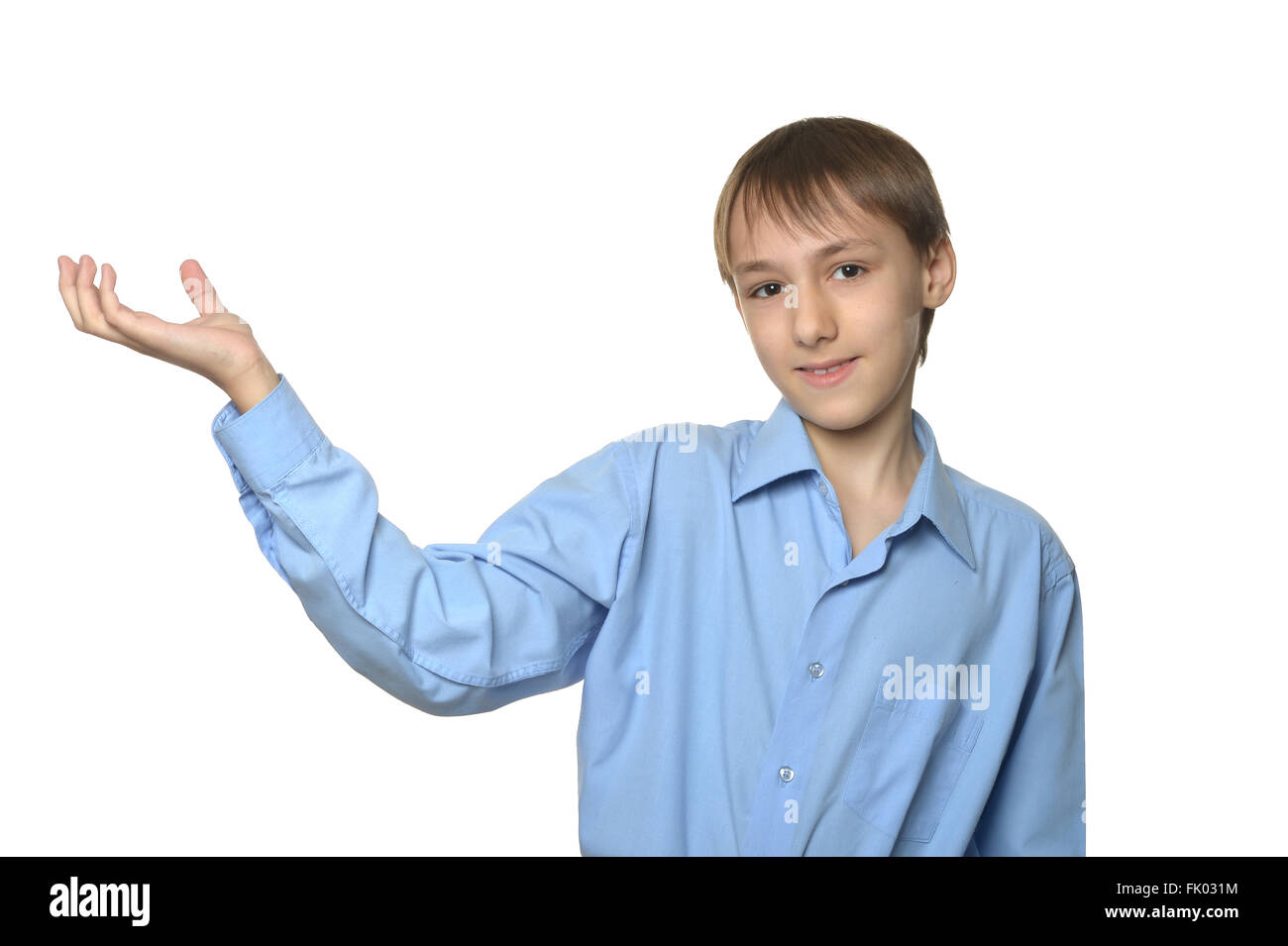 boy showing something Stock Photo - Alamy