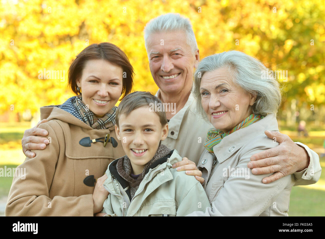Portrait of friendly family Stock Photo - Alamy