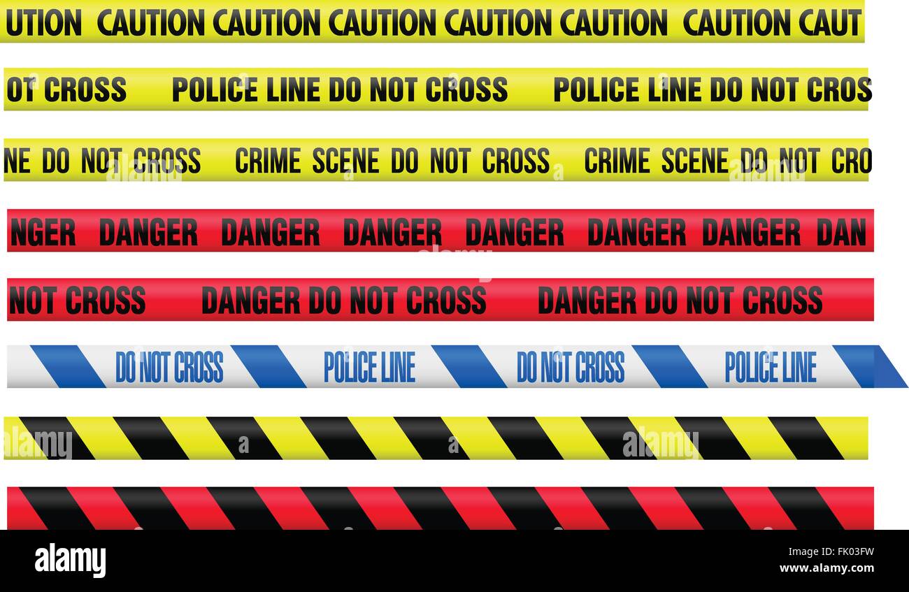 Police line cross tapes Stock Vector Images - Alamy