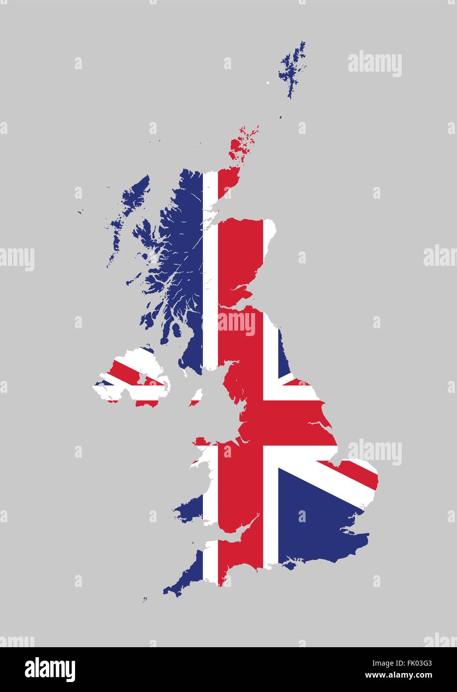United Kingdom flag map Stock Vector Image & Art - Alamy