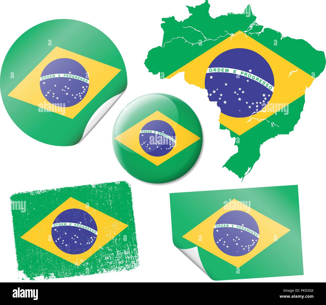 Latin america map with flags Cut Out Stock Images & Pictures - Alamy