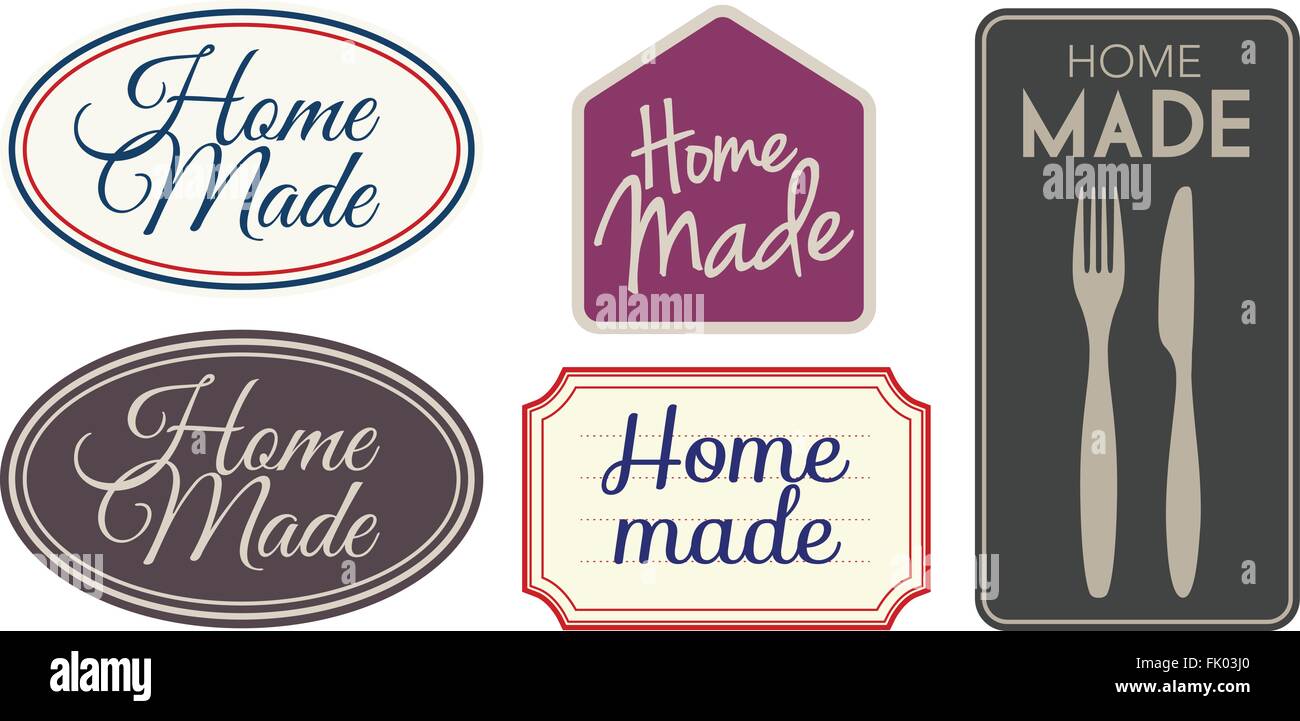 Homemade house food logo Stock Vector Images - Alamy