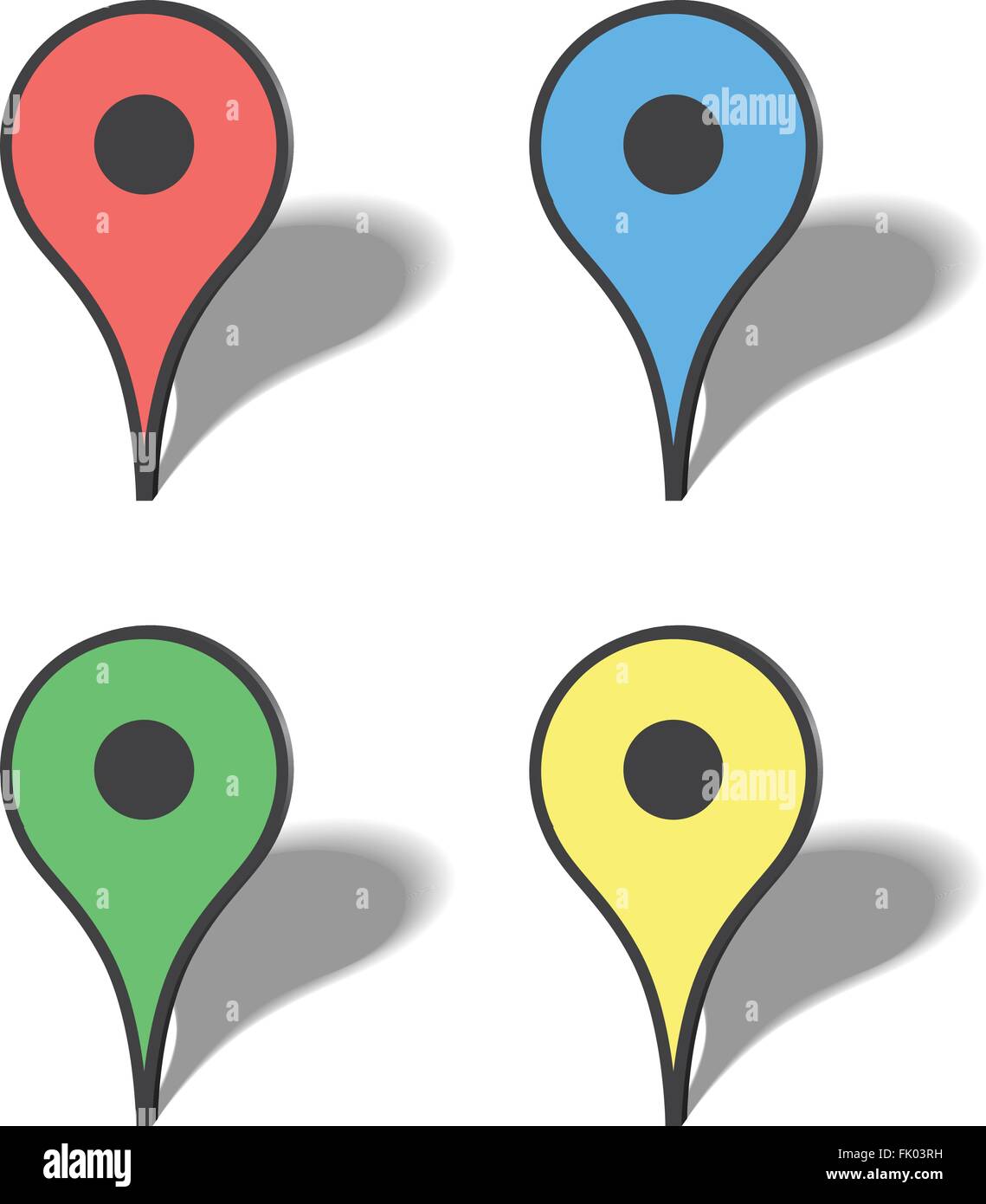 Markers map icons Stock Vector Image & Art - Alamy