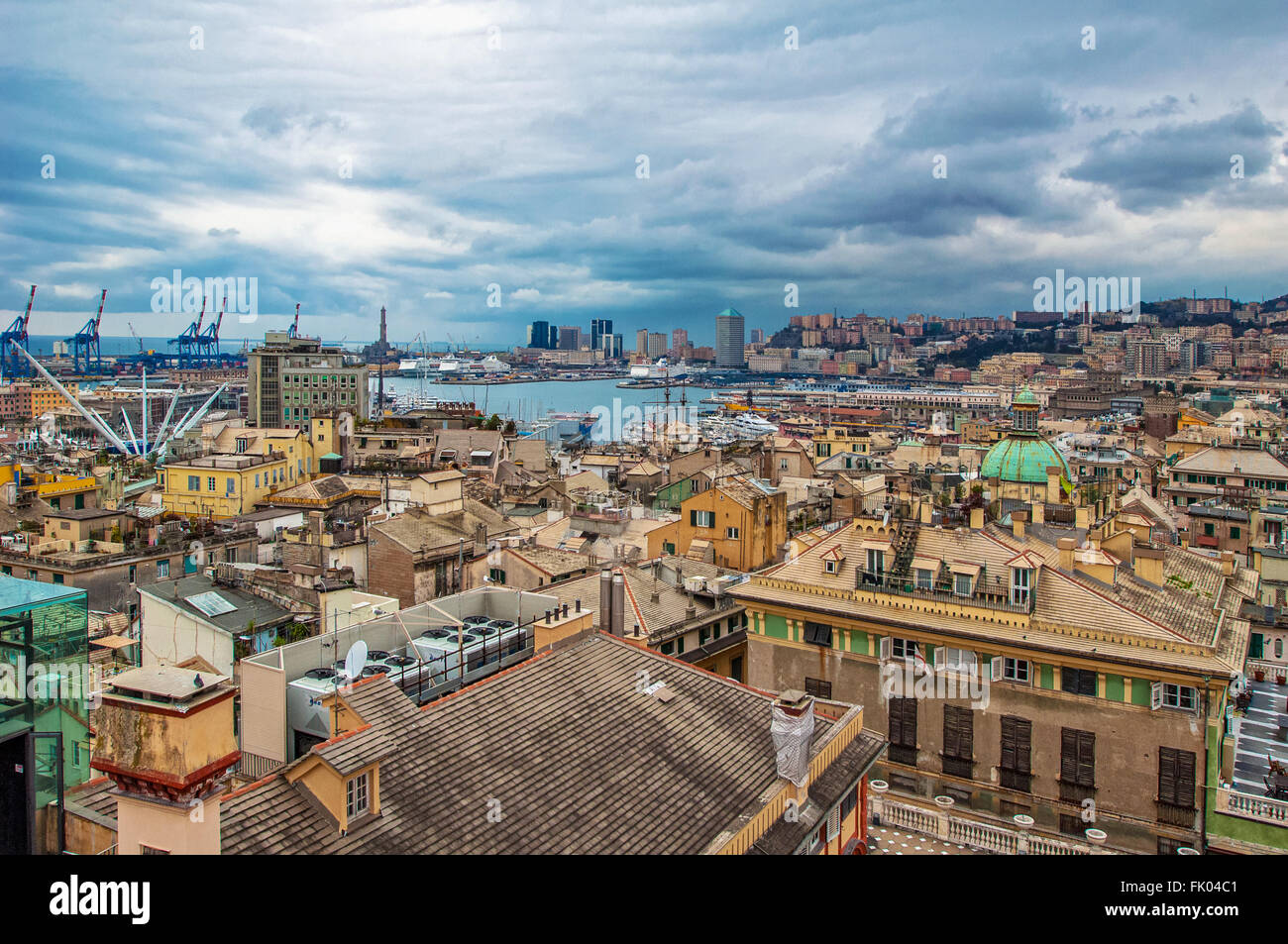 Italy Liguria Genoa View ,Historic Center Stock Photo - Alamy