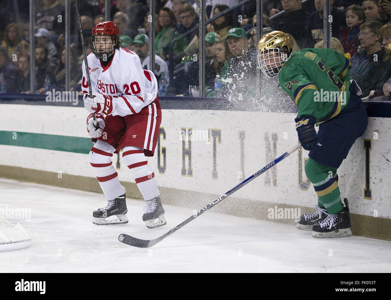 February 27, 2016: Boston University defenseman Brien Diffley (20) and ...