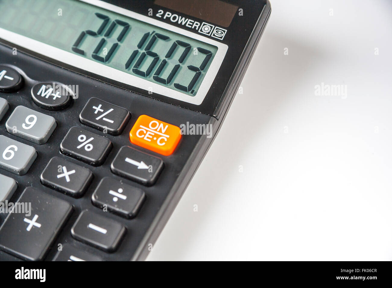 Photo Of A Calculator With Numbers Stock Photo - Alamy