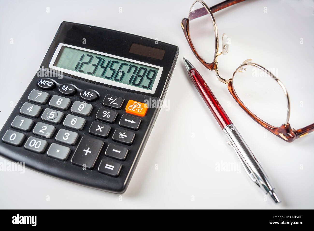 Numbers calculator pen hi-res stock photography and images - Alamy