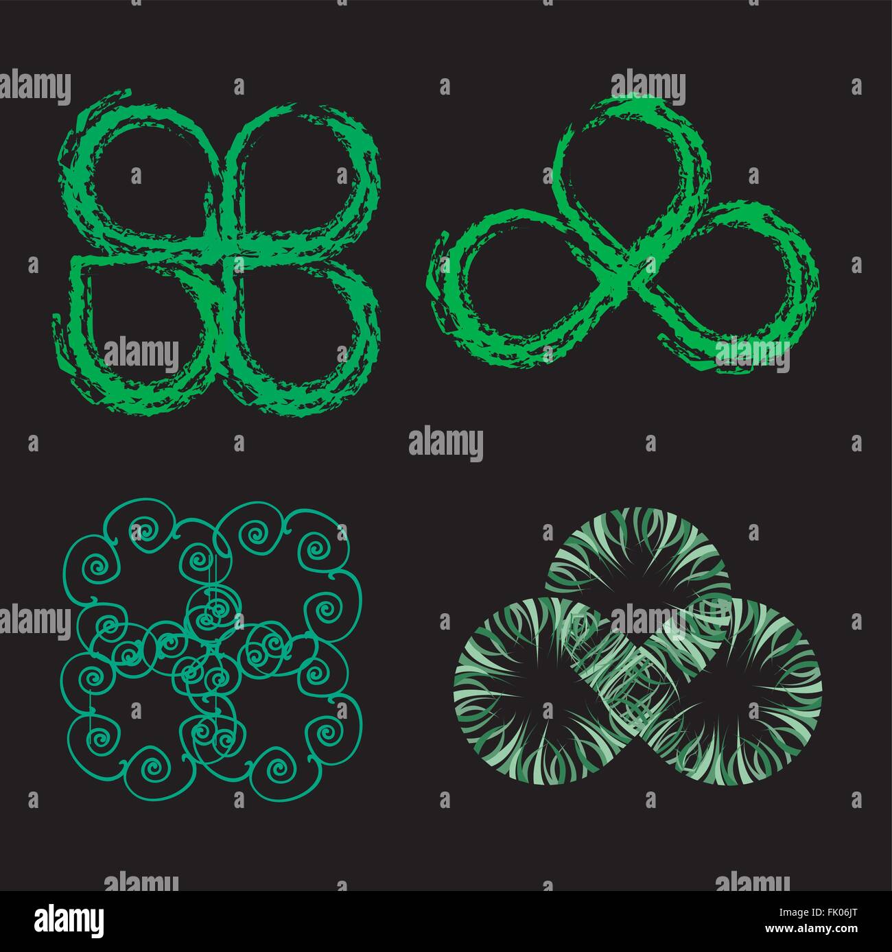 Four stylized leaves hi-res stock photography and images - Alamy