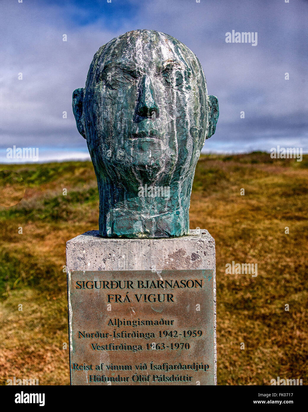 Vigur Island, Westfjords, Iceland. 2nd Aug, 2015. Bust on Vigur Island ...