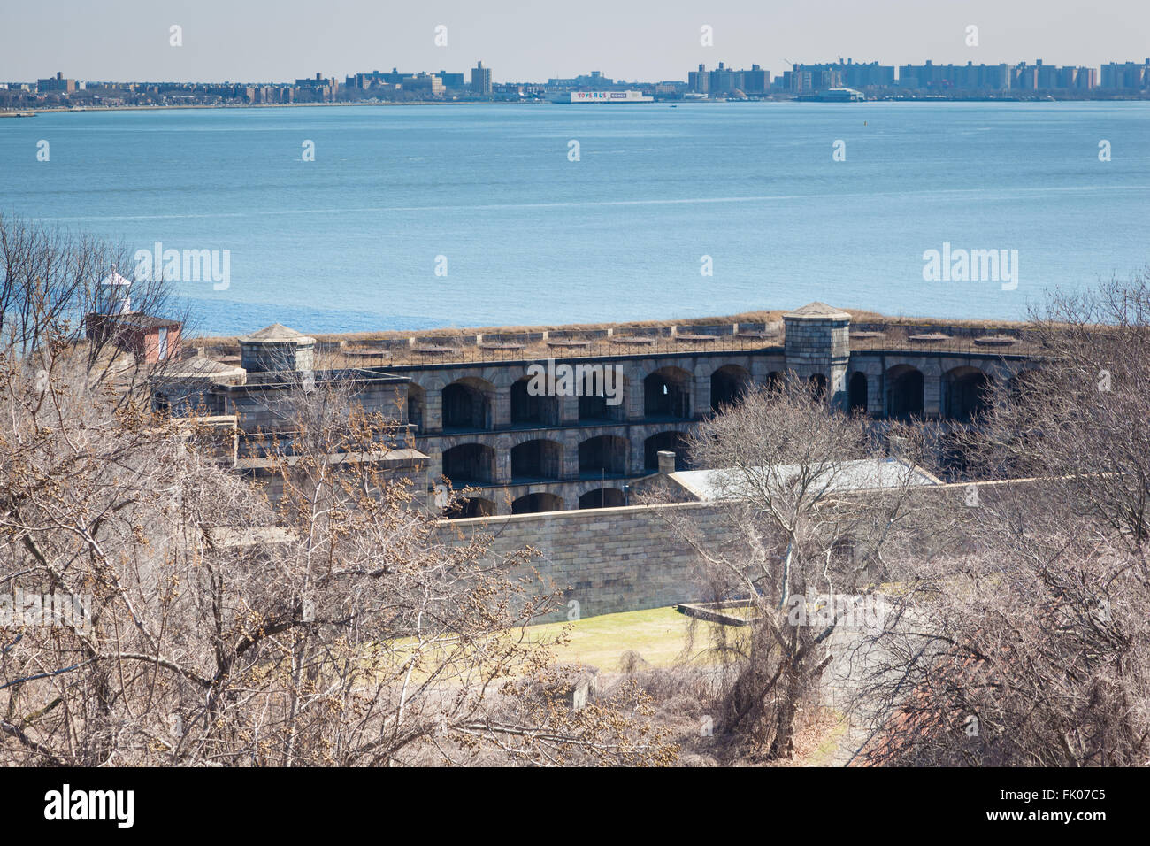 The Battery Weed at Fort Wadsworth on Staten Island is seen with ...