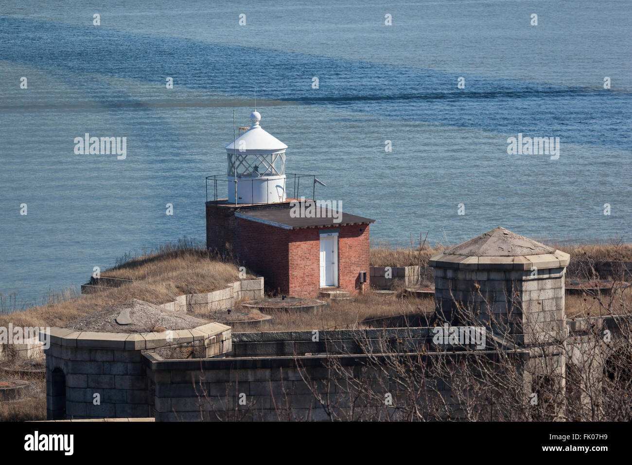 The lighthouse on top of the Battery Weed is seen at Fort Wadsworth on ...