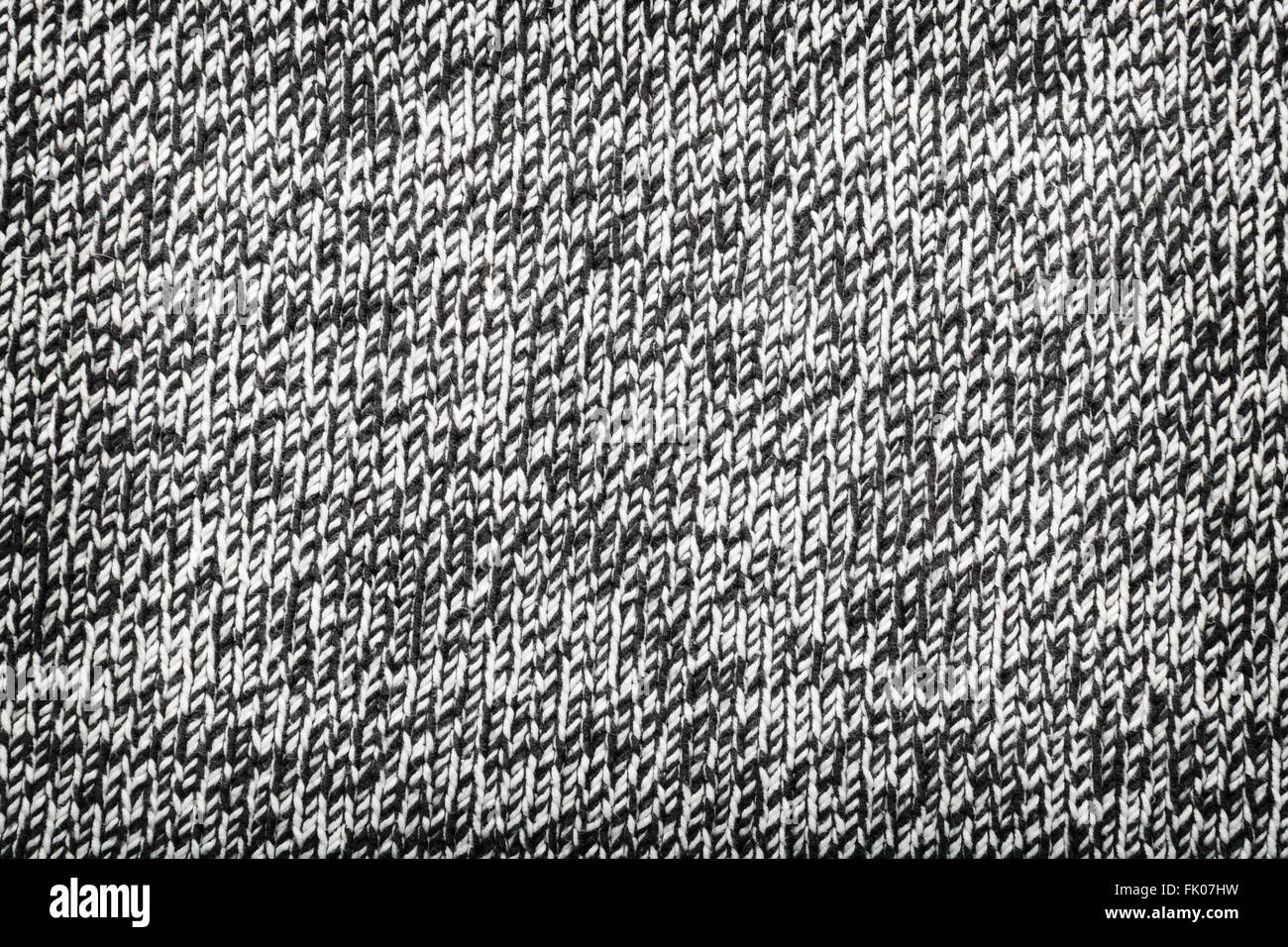 black and white wool knitted texture, full frame Stock Photo - Alamy