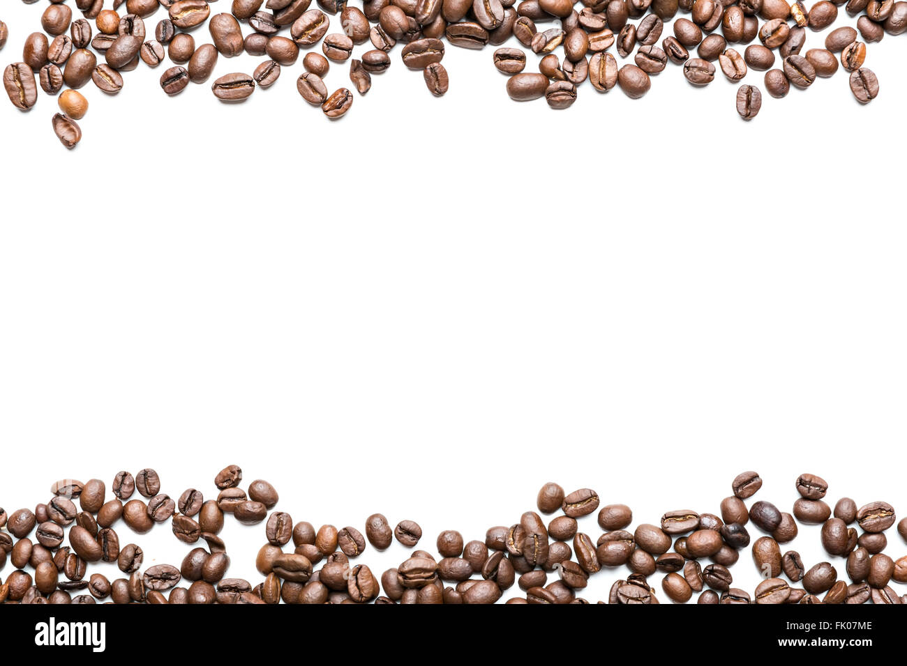 coffee beans stripes isolated on white background Stock Photo - Alamy