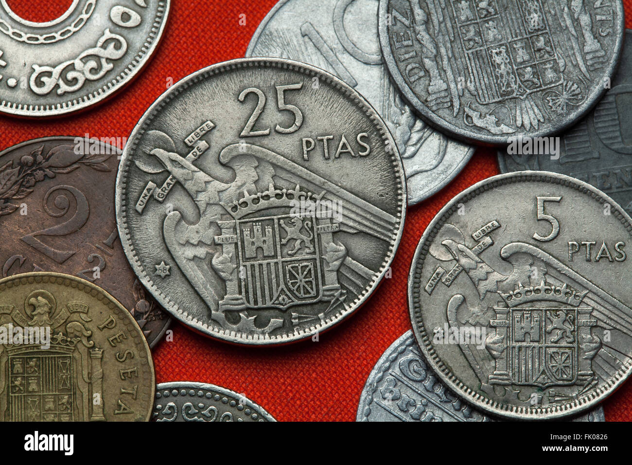 Coins of Spain under Franco. Coat of arms of Spain under Franco ...