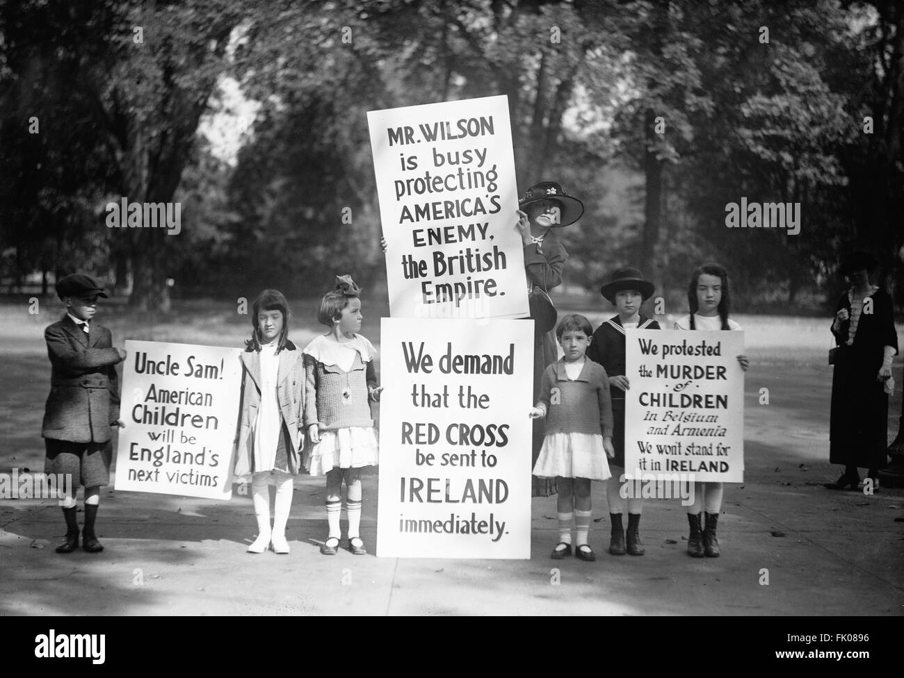 Group of Children protesting against United States support of the ...