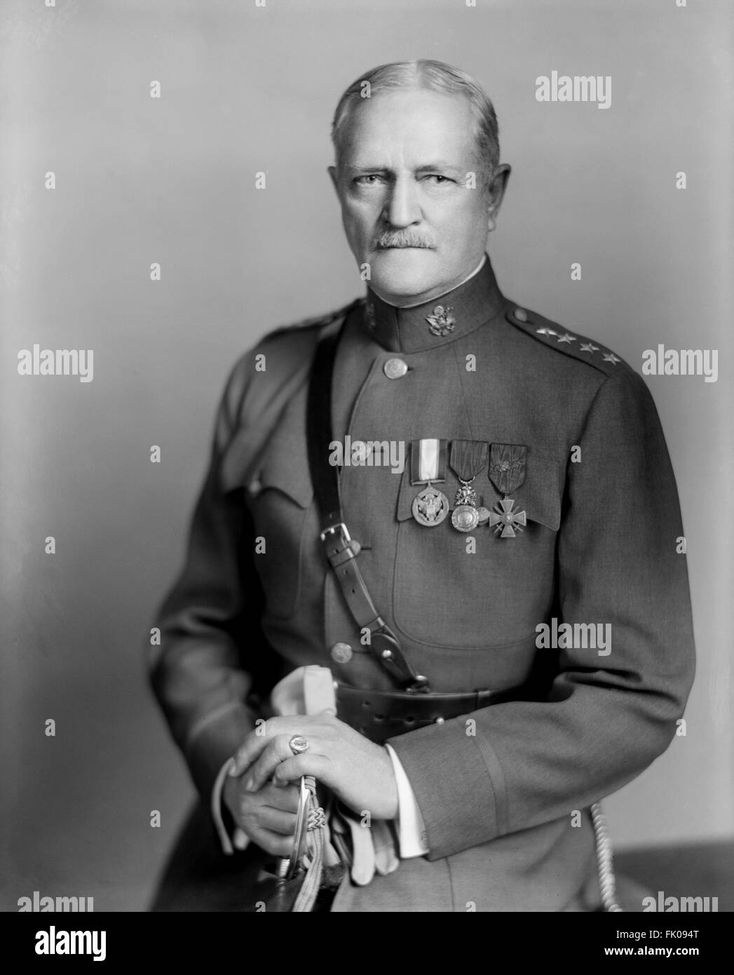 John J. Pershing (1860-19480, General of the U.S. Armies, half-length ...