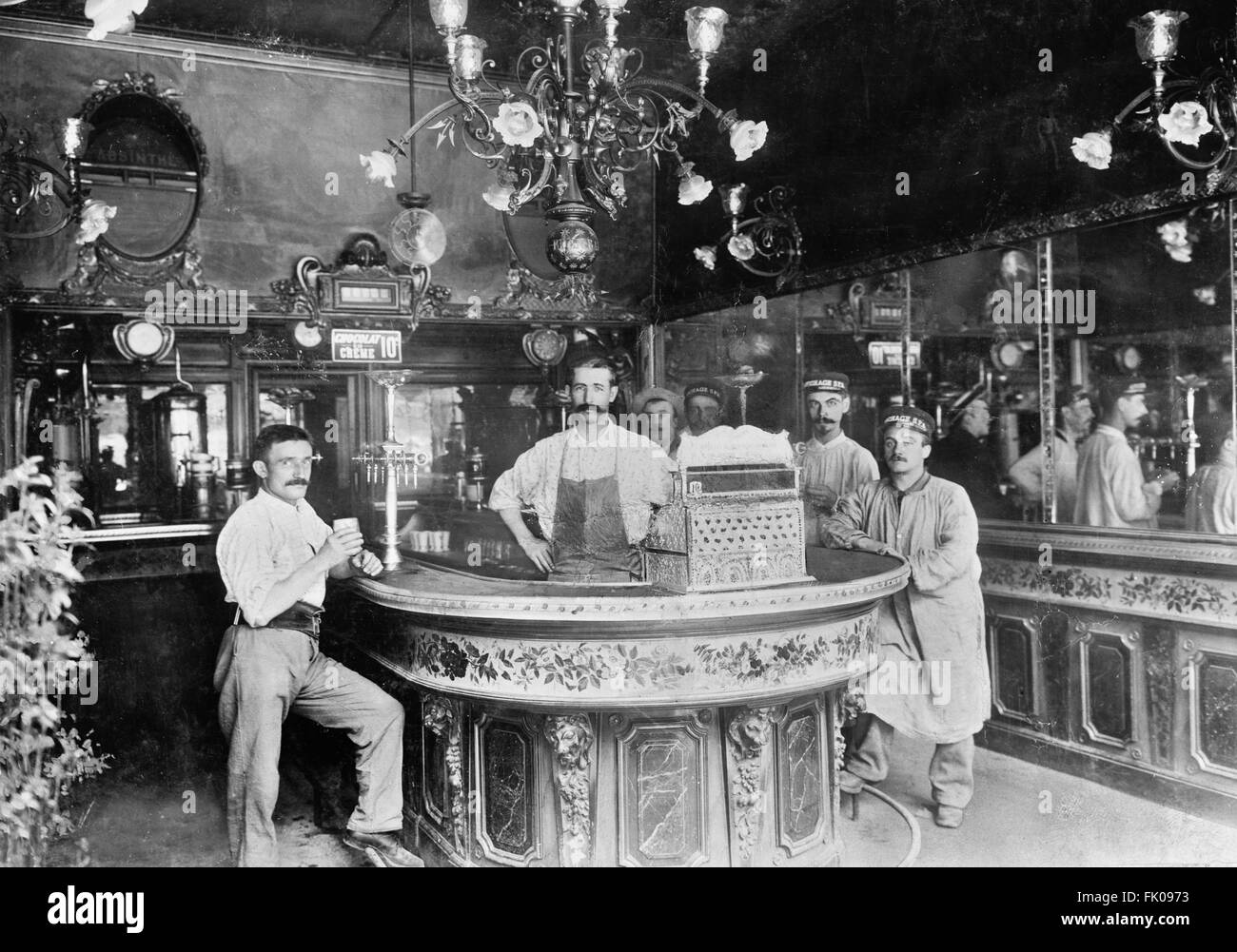 Bar pub inside paris Black and White Stock Photos & Images - Alamy