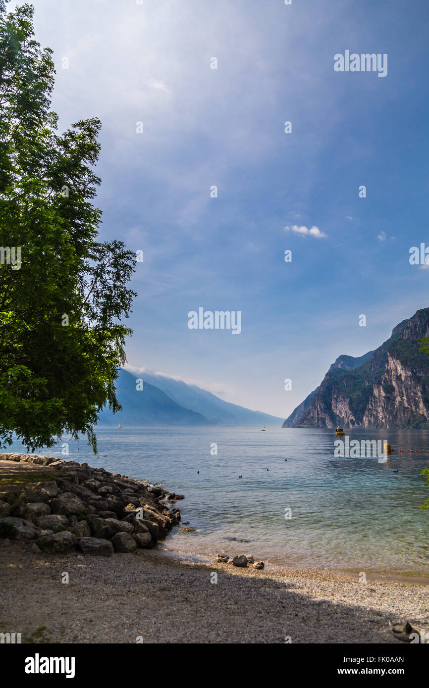 a spring morning at the Lake of Garda, Italy Stock Photo - Alamy