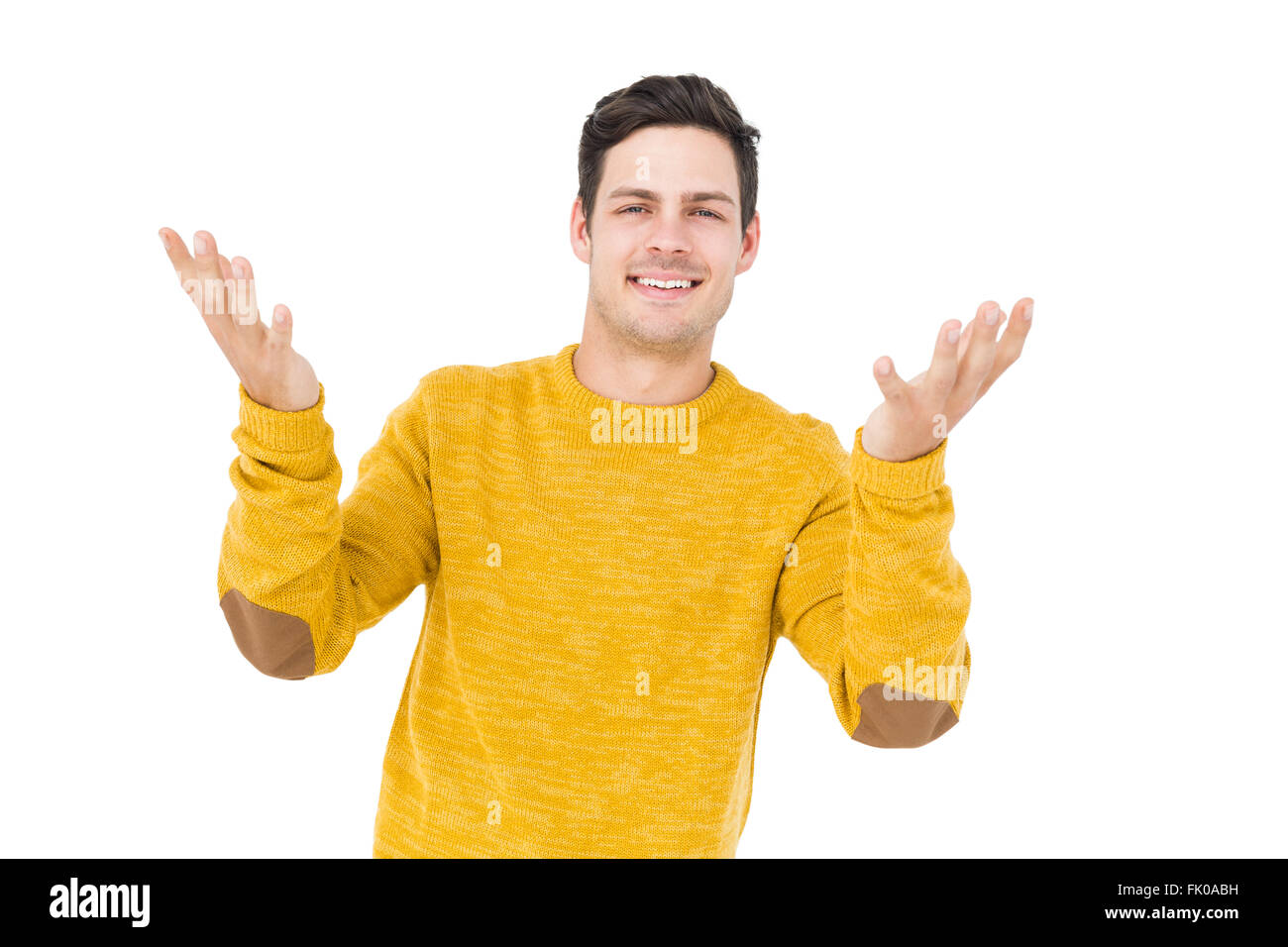 Handsome man gesturing Stock Photo - Alamy