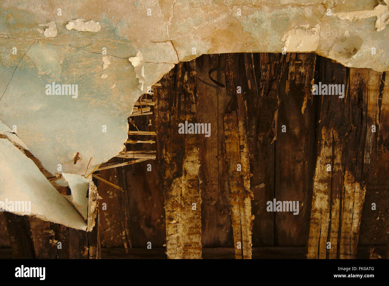 Crumbling wood ceiling hi-res stock photography and images - Alamy