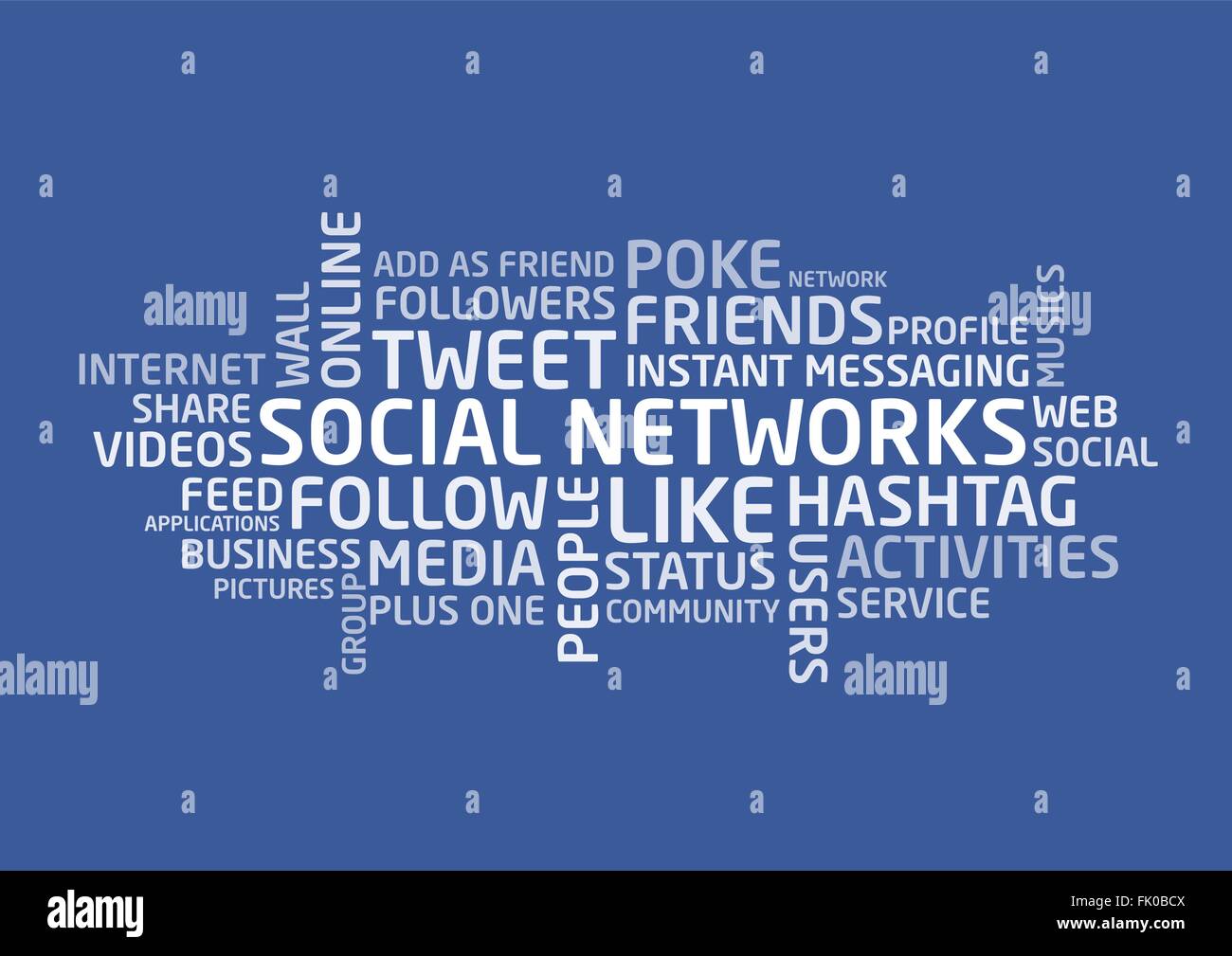 Social Networks words Stock Vector Image & Art - Alamy