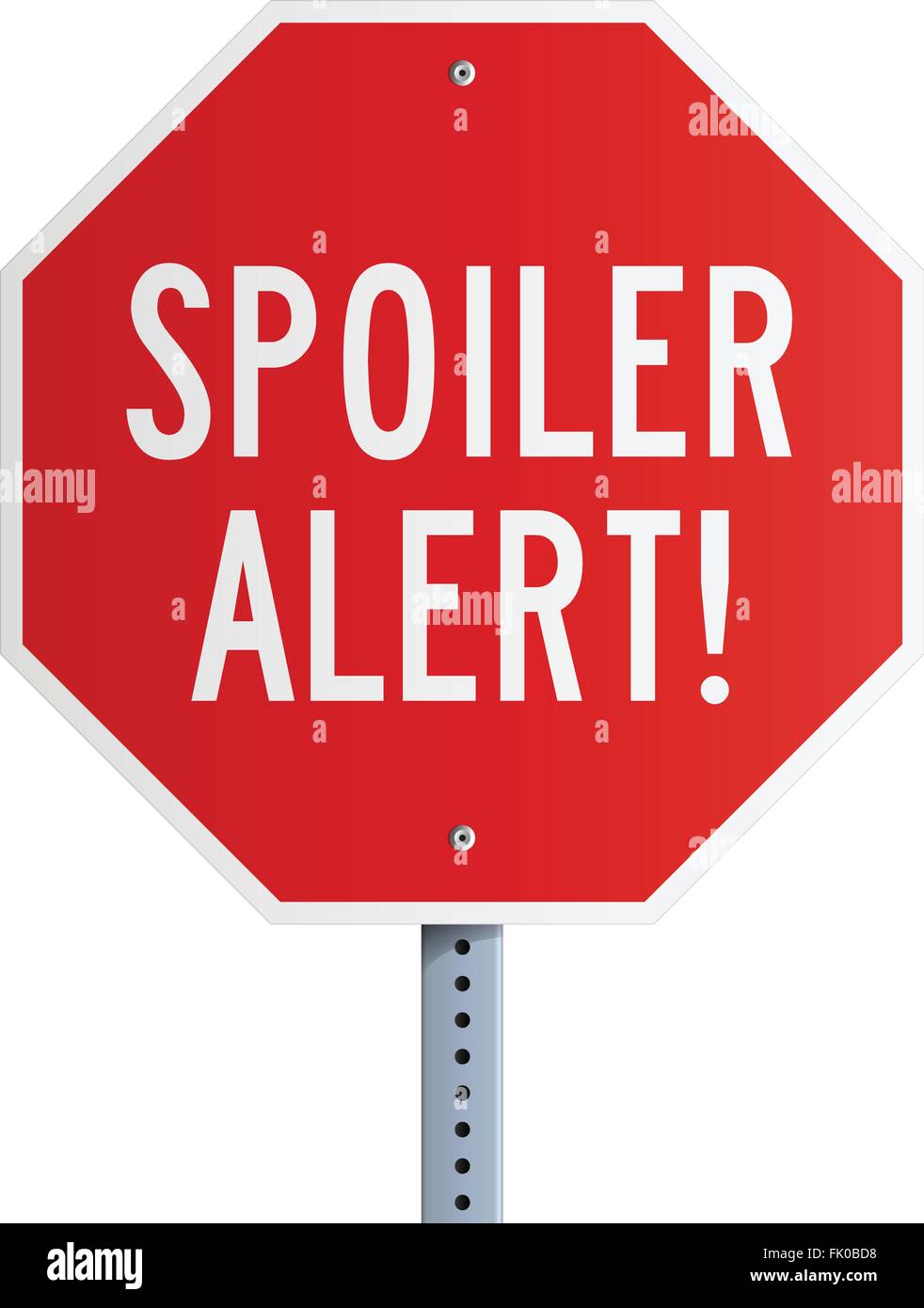 Spoiler Alert roadsign Stock Vector Image & Art - Alamy