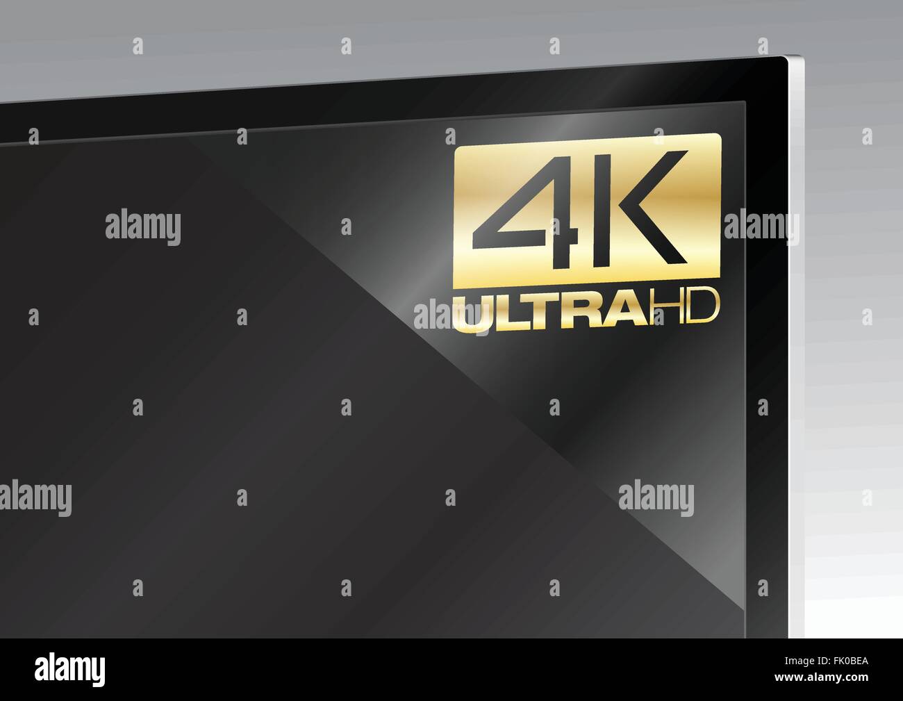 4K sticker on TV Stock Vector Image & Art - Alamy