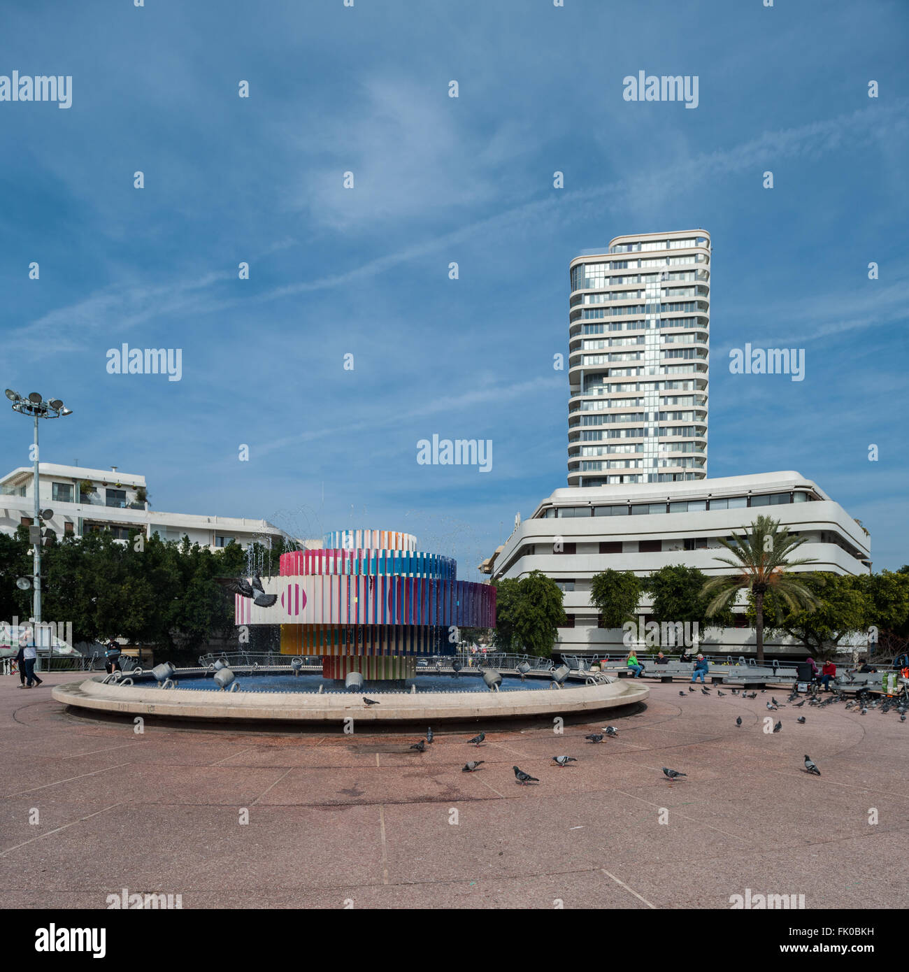 Israel, Tel Aviv - Dizengoff square fountain Stock Photo - Alamy