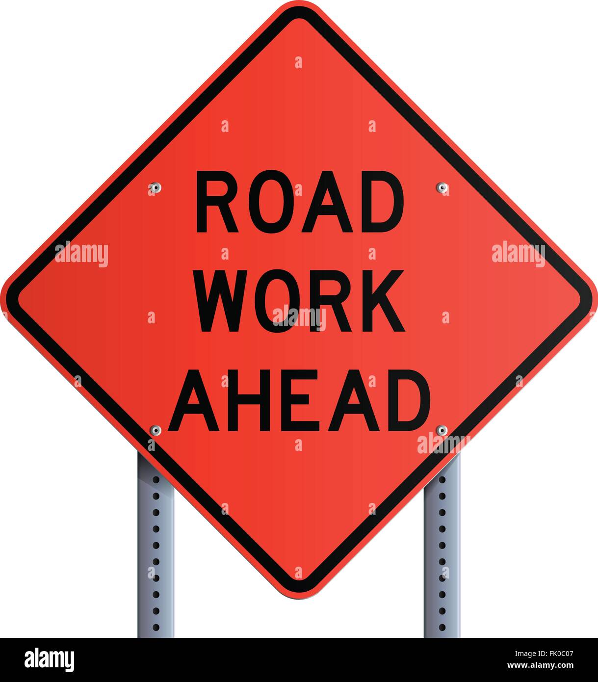 Road work ahead Stock Vector Image & Art - Alamy
