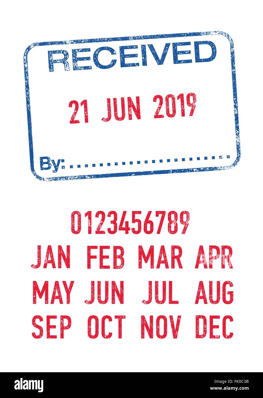 Received stamp hi-res stock photography and images - Alamy