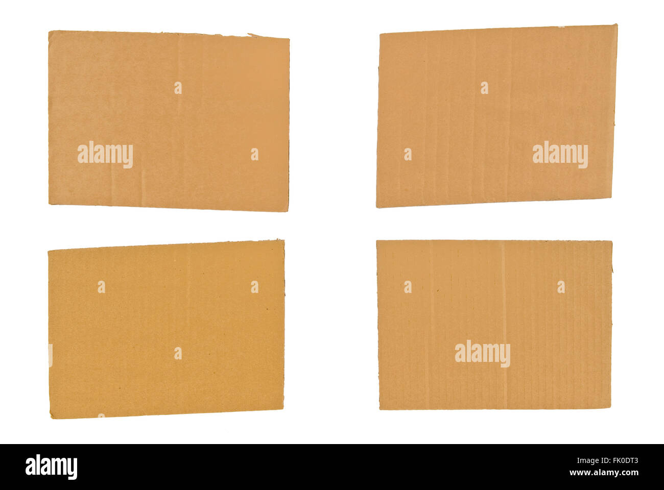 Four pieces of cardboard Cut Out Stock Images & Pictures - Alamy