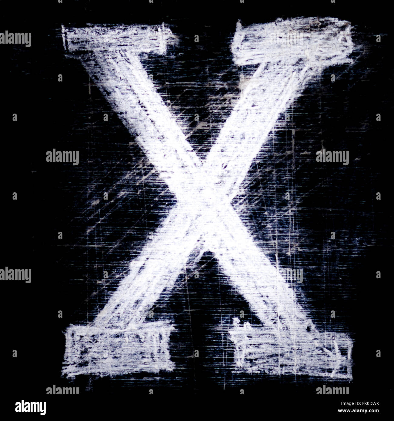 Chalkboard letter X Stock Photo - Alamy