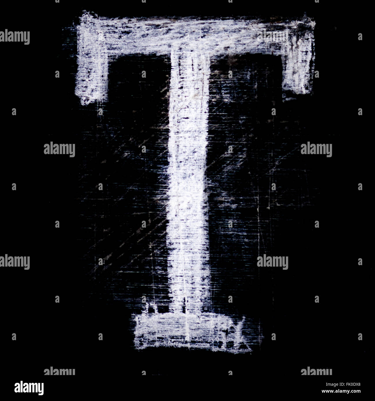 Chalkboard letter T Stock Photo - Alamy