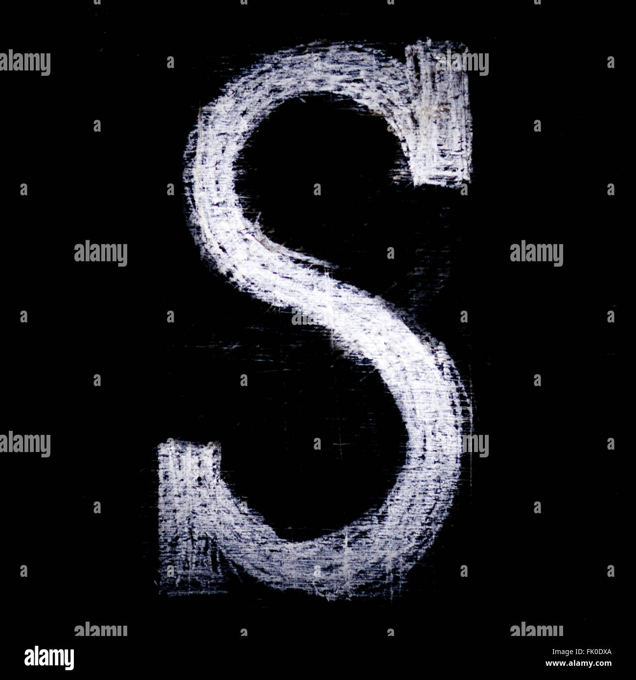 Chalkboard letter S Stock Photo - Alamy