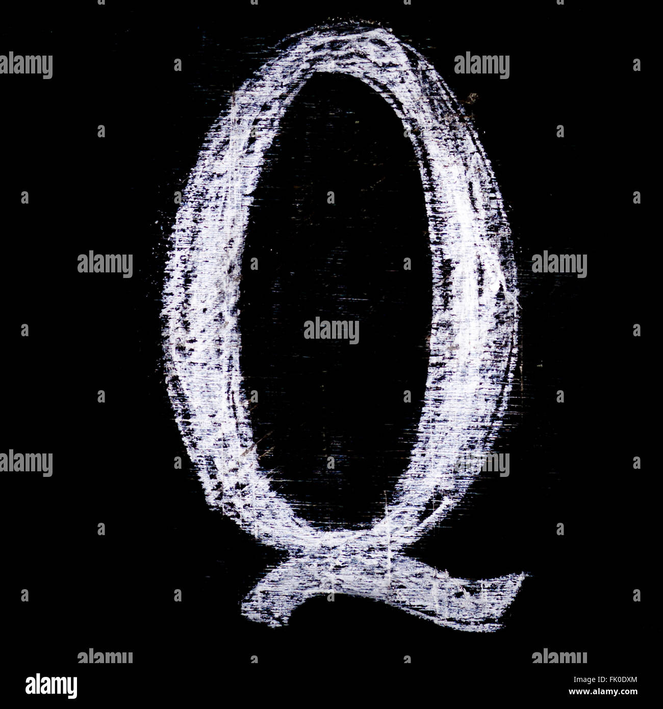 Chalkboard letter Q Stock Photo - Alamy
