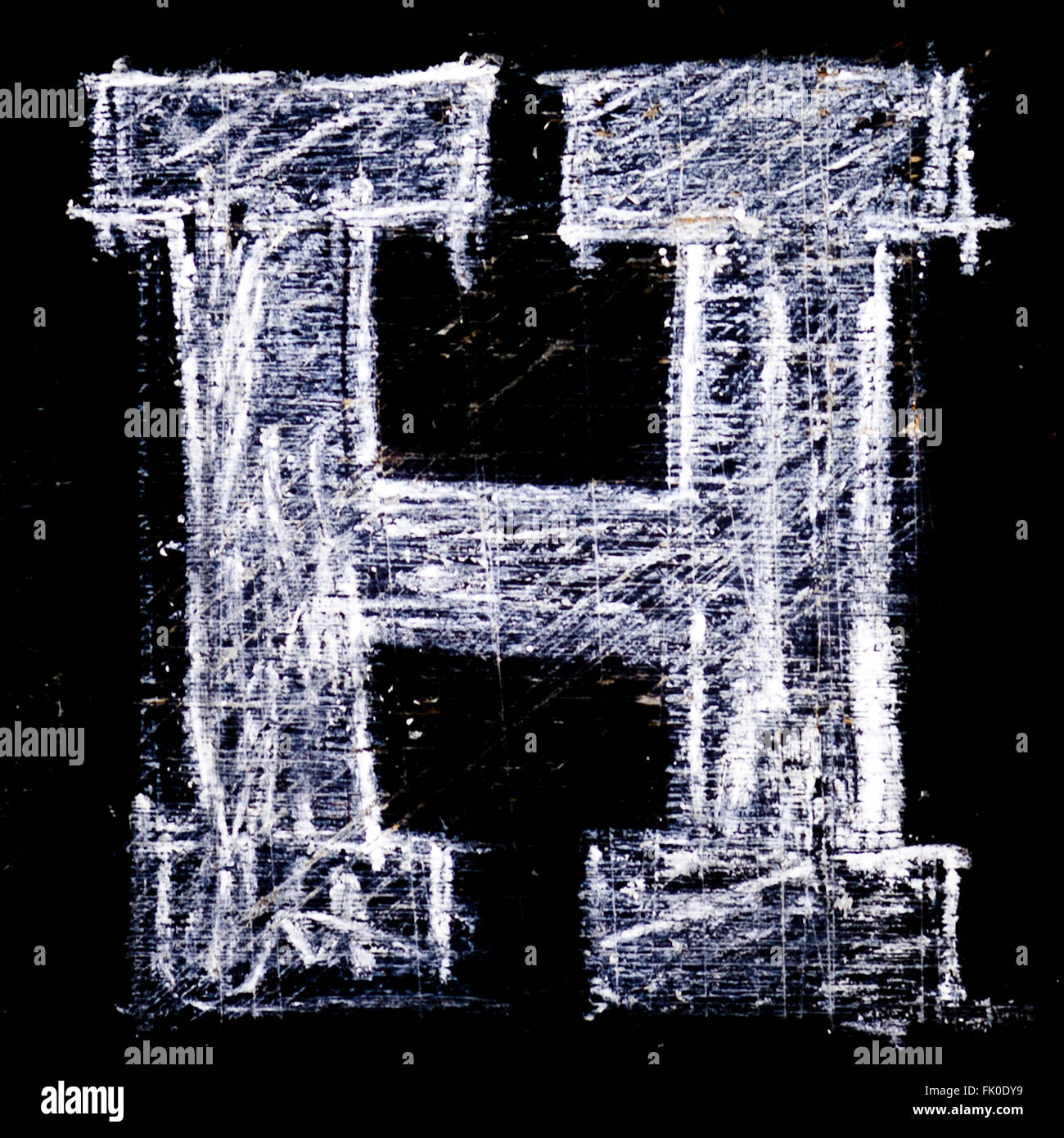 Chalkboard letter H Stock Photo - Alamy