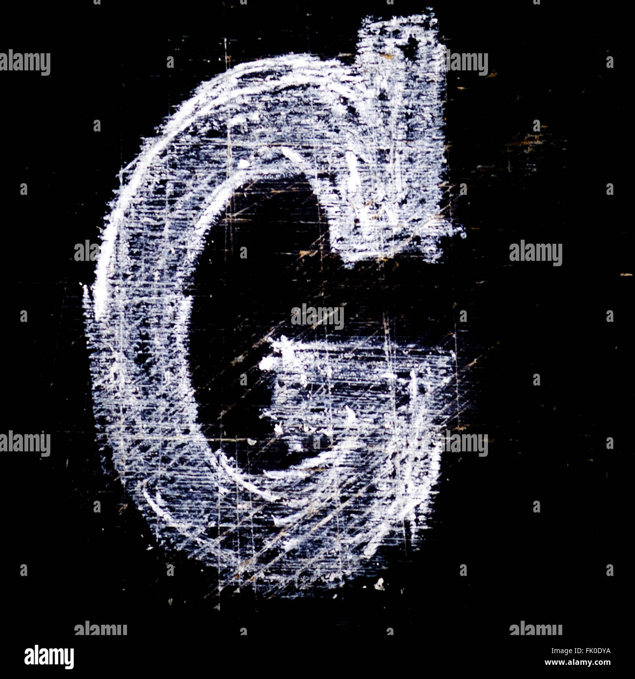 Chalkboard letter G Stock Photo - Alamy