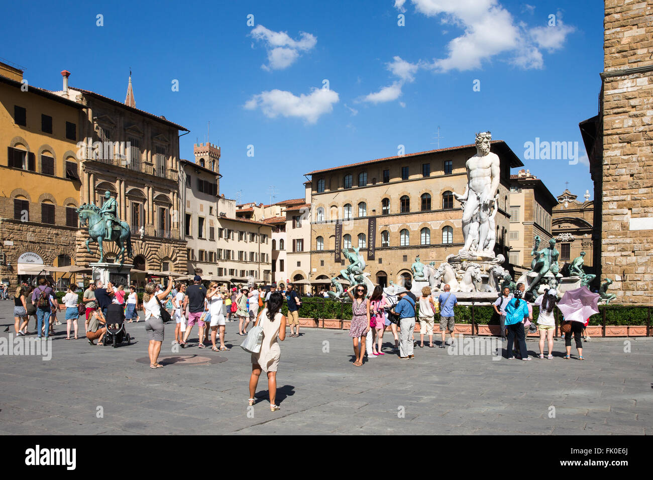 Piazza della Signoria, or Signoria Square, in Florence, Italy taken ...