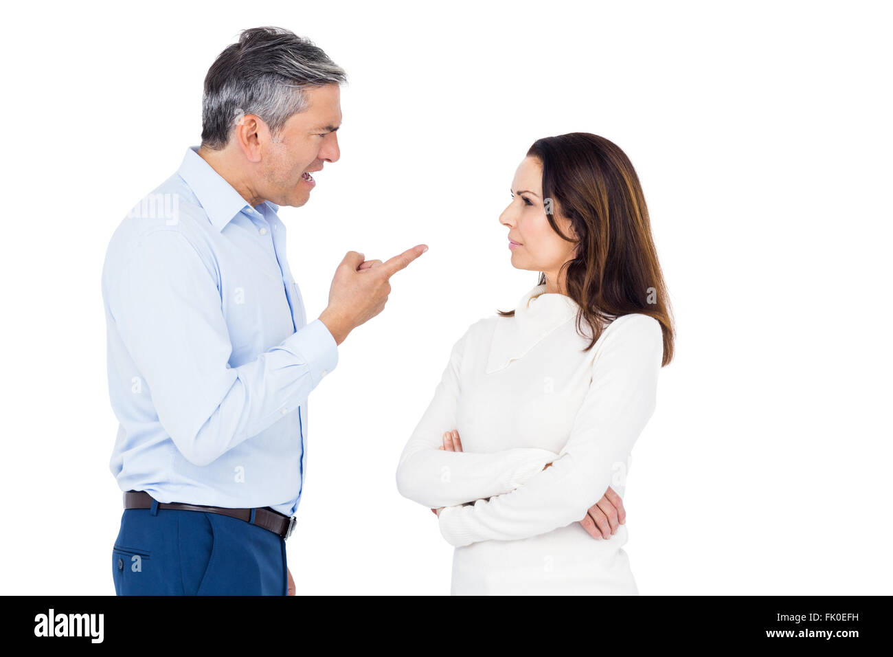 Couple arguing man pointing finger hi-res stock photography and images ...