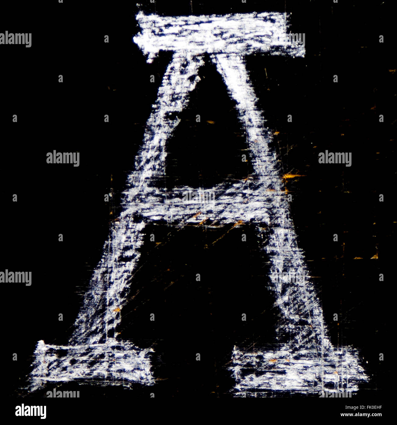 Chalkboard letter A Stock Photo - Alamy