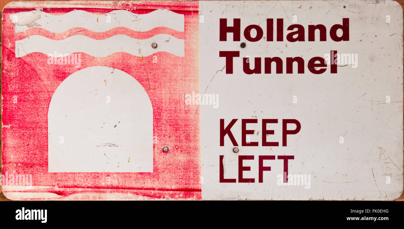 Road sign for the Holland Tunnel Stock Photo - Alamy