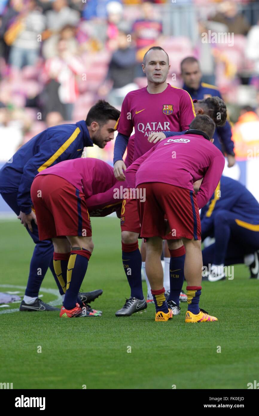 Andres Iniesta in action during the La Liga match FC Barcelona ...