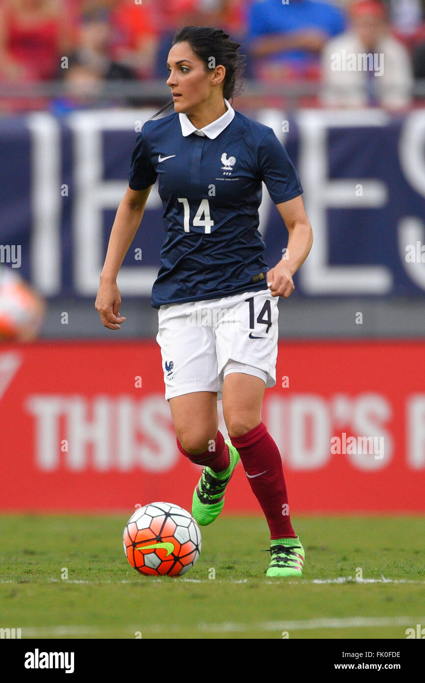 Tampa, Florida, USA. 3rd Mar, 2016. French forward Louisa Necib (14) in ...