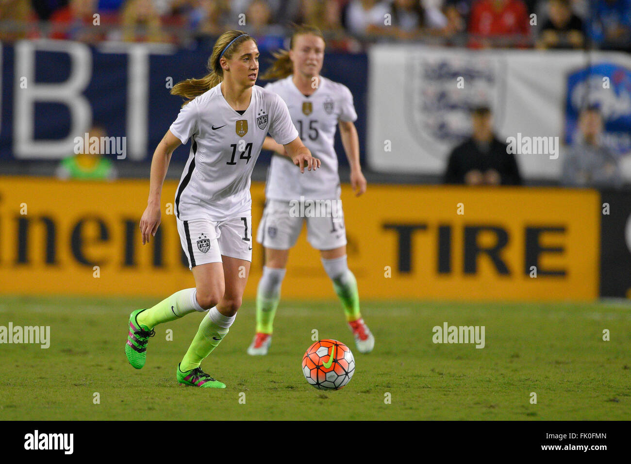 Tampa, Florida, USA. 3rd Mar, 2016. US midfielder Morgan Brian (14 ...