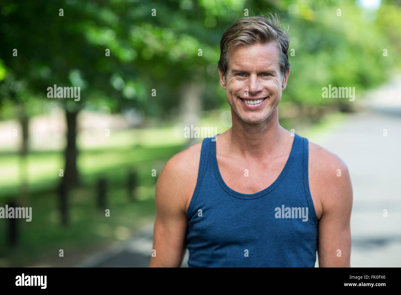 Sportsman posing in front of the camera Stock Photo - Alamy