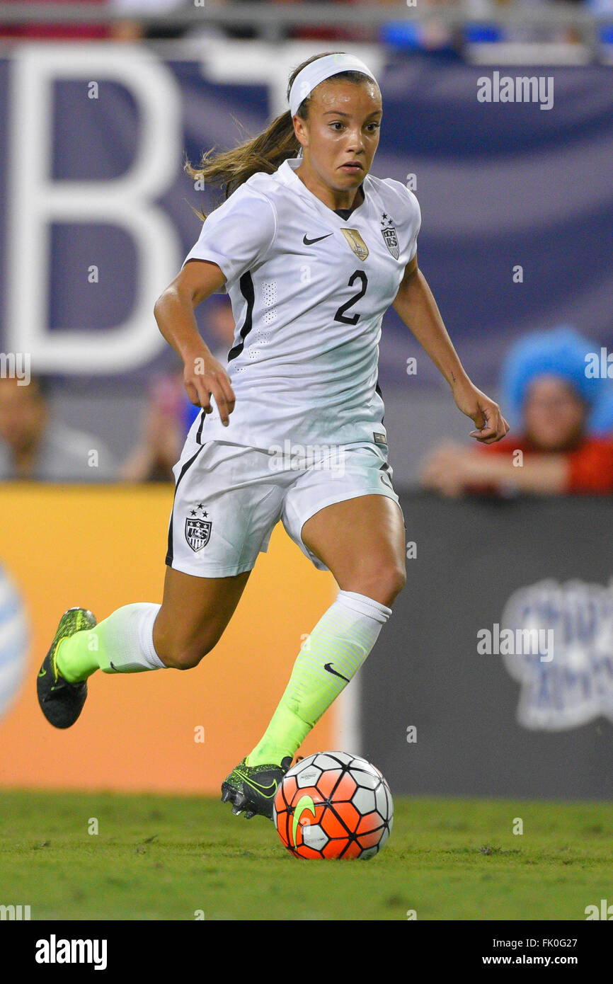 Tampa, Florida, USA. 3rd Mar, 2016. US forward Mallory Pugh (2) during ...