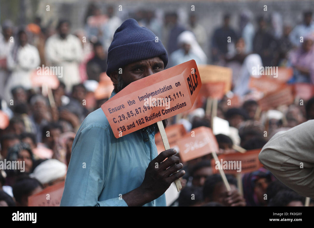 Lahore, Pakistan. 04th Mar, 2016. Thousands of Bonded Labor Liberation ...